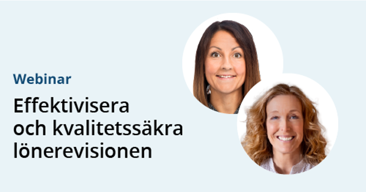 Effektivisera och kvalitetssäkra lönerevisionen | Gratis webinar ...
