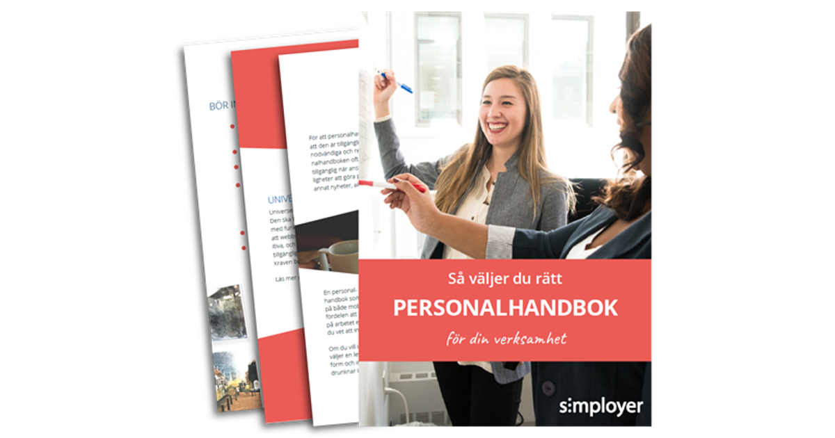 Så väljer du rätt personalhandbok för din verksamhet | Ladda ner guiden! | Simployer | Simployer