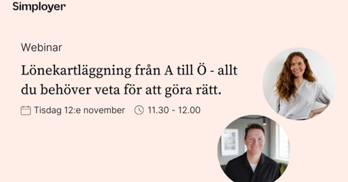 Lönekartläggning från A till Ö - allt du behöver veta för att göra rätt | Live webinar ...